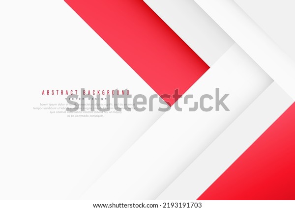 Abstract Red White Background Geometric Shape Stock Vector (Royalty ...