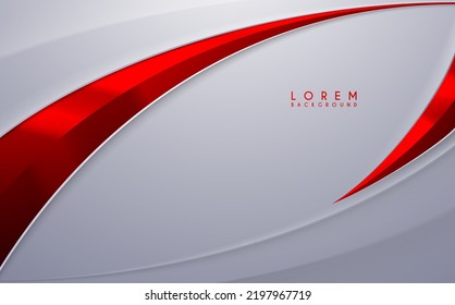 Abstract Red White Geometric Shapes Background Stock Vector (Royalty ...
