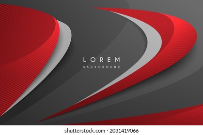 Abstract Red White Gray Shapes Background Stock Vector (Royalty Free ...