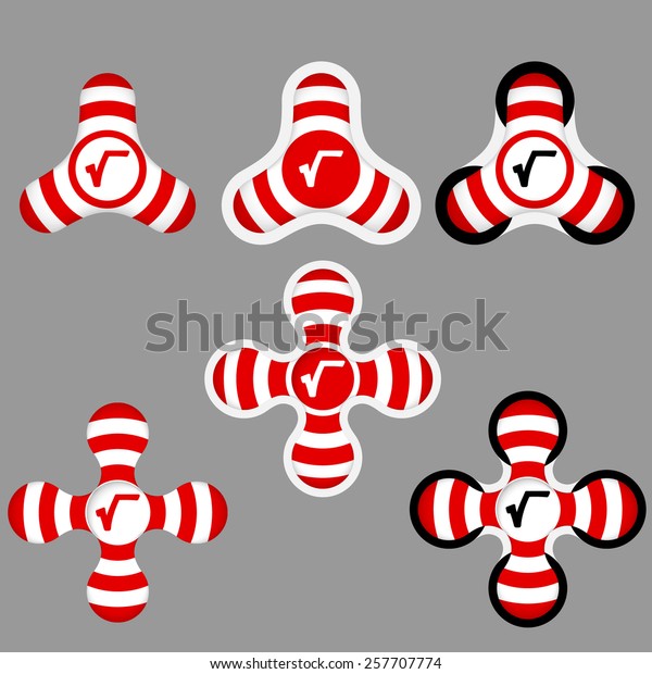 Abstract Red White Icons Radix Symbol Stock Vector (Royalty Free ...