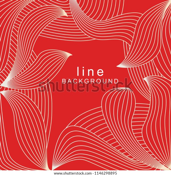 Abstract Red White Line Background Stock Vector (Royalty Free ...
