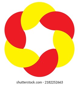 Abstract Red Yellow Logo Design Stock Vector (Royalty Free) 2182252663 ...