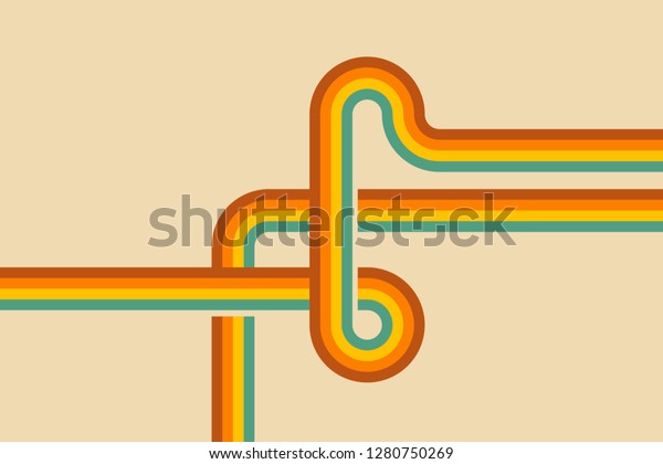 Abstract Retro Lines Old Paper Background Stock Vector (Royalty Free ...