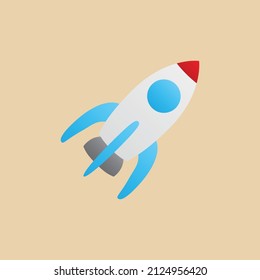 Abstract Rocket Logo Design Flat Colors Stock Vector (Royalty Free ...