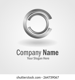 Abstract Round Circle Metal Logo Your Stock Vector (Royalty Free ...