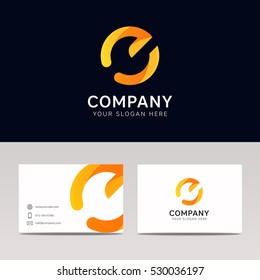 Abstract Round Logo Icon Sign Minimalistic Stock Vector (Royalty Free ...