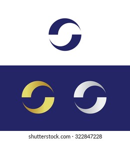 Abstract Rounded Letter S Logo Design Stock Vector (Royalty Free ...
