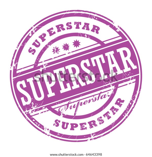 Abstract Rubber Grunge Stamp Word Superstar Stock Vector (Royalty Free ...