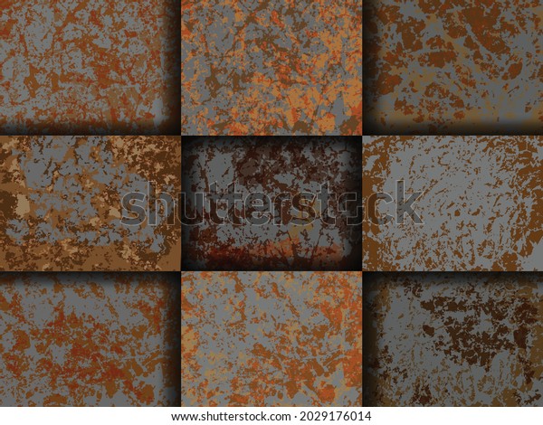 Abstract Rusty Metal Texture Block Vintage Stock Vector (Royalty Free ...