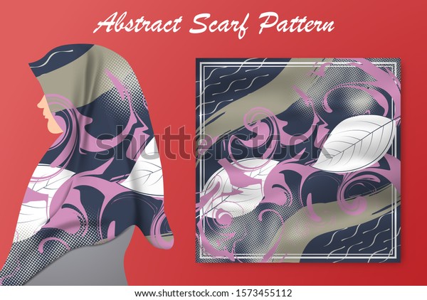 Abstract Scarf Pattern Design Hijab Fashion Stock Vector (Royalty Free ...