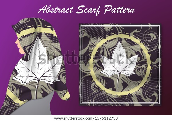 Abstract Scarf Pattern Design Hijab Fashion Stock Vector (Royalty Free ...