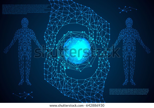 Abstract Science Concept Human Body Digital Stock Vector (Royalty Free ...