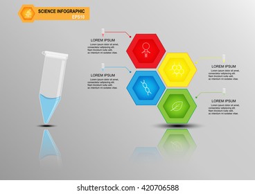 Abstract Science Infographic Background Template Display Stock Vector ...