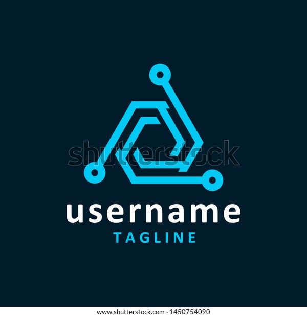 Abstract Science Logo Design Inspiration Technology Stock Vector ...