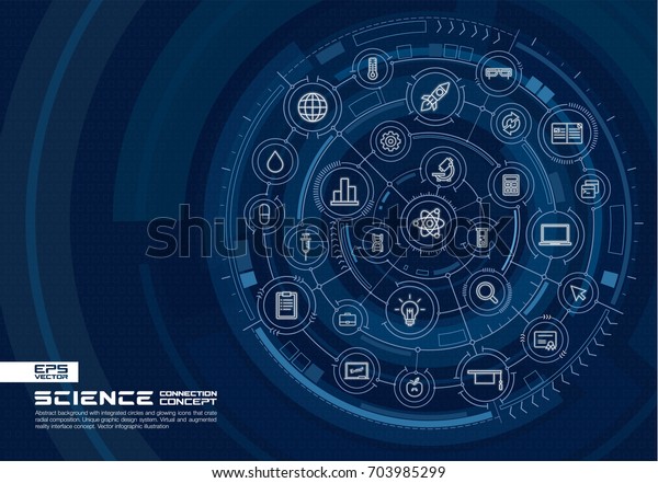 Abstract Science Technology Background Digital Connect Stock Vector ...