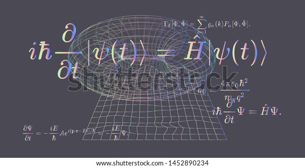 Abstract Scientific Background Fundamental Quantum Mechanics Stock ...