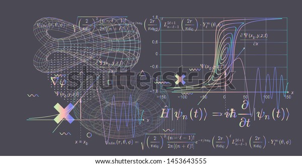 Abstract Scientific Background Fundamental Quantum Mechanics Stock ...