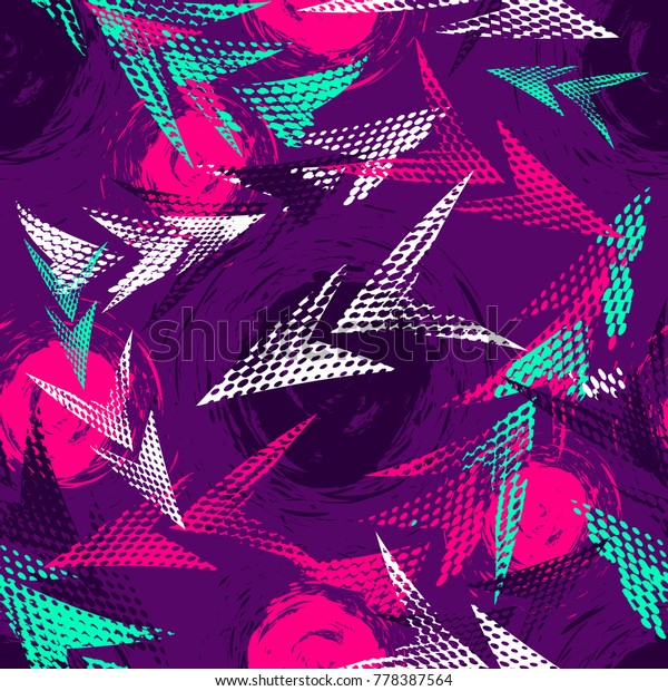 Abstract Seamless Arrow Pattern On Dark Stock Vector (Royalty Free ...