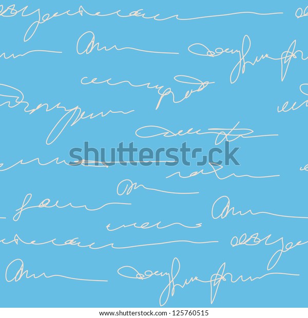 Abstract Seamless Background Signatures Stock Vector (Royalty Free ...