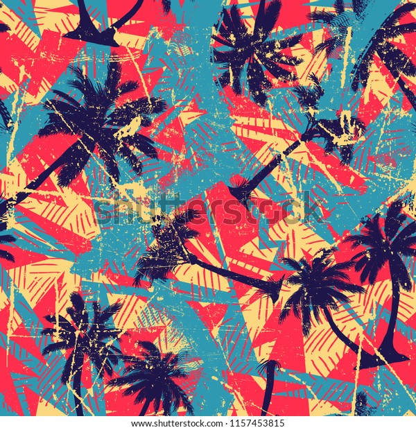 Abstract Seamless Chaotic Pattern Urban Geometric Stock Vector (Royalty ...