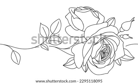 Rose Line Drawing | Free download on ClipArtMag