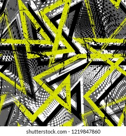 Abstract Seamless Geometric Pattern Urban Elements Stock Vector ...