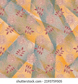 Abstract Seamless Leaf Bunch Pattern Background Stock Vector (Royalty ...