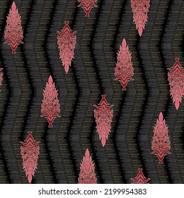 Abstract Seamless Paisley Fabric Effect Bunch Stock Vector (Royalty ...