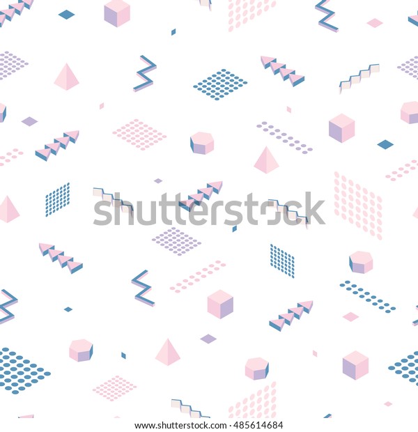 Abstract Seamless Pattern Geometric Isometry Simple Stock Vector ...