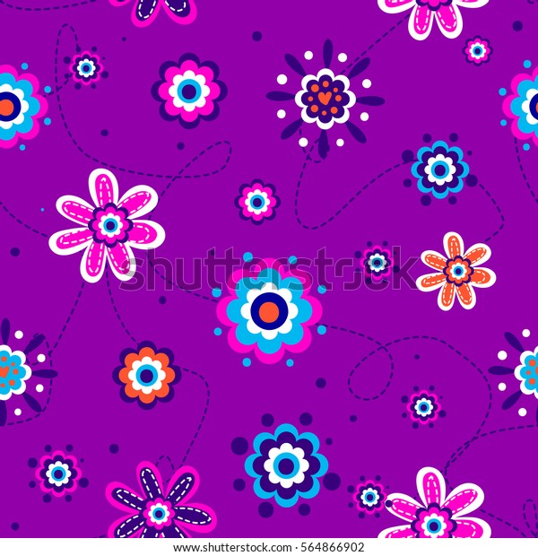 Abstract Seamless Pattern Girls Wrapping Paper Stock Vector (Royalty ...