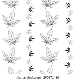 Marijuana Cannabis Leaf Seamless Pattern Background Stock Vector ...