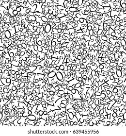 Abstract Seamless Pattern Numerals Stock Vector (Royalty Free ...