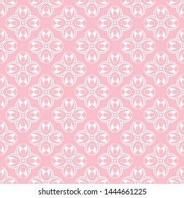 Simple Pink Flower Pattern Stock Vector (Royalty Free) 1281262255