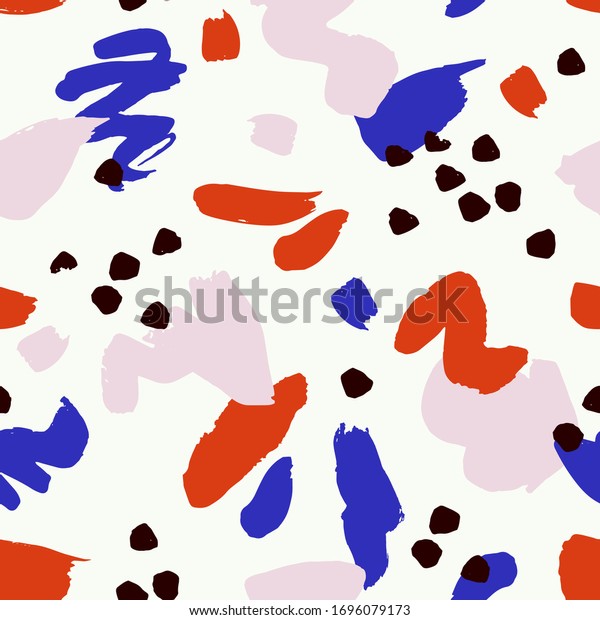 Abstract Seamless Texture Different Brush Strokes Stock Vector (Royalty ...