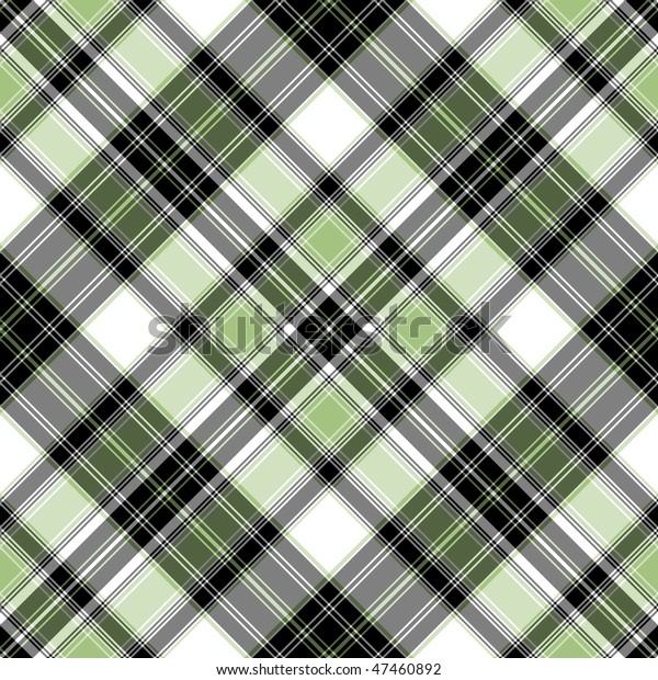 Abstract Seamless Whiteblack Green Checkered Pattern Stock Vector ...