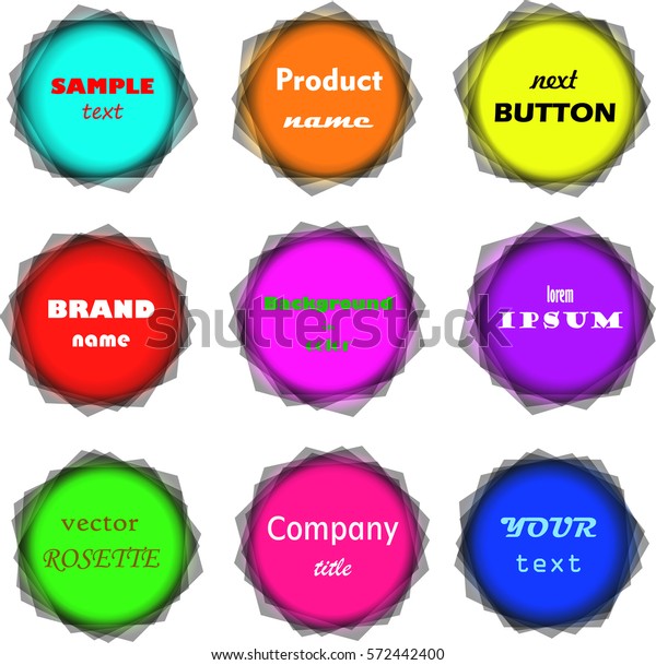 Abstract Set Vivid Colorful Frames Bright Stock Vector (Royalty Free ...