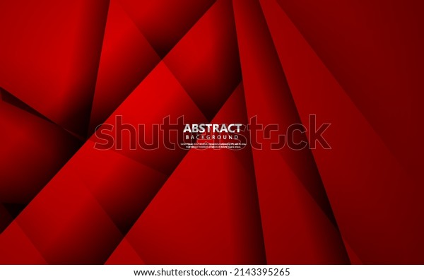 Abstract Shape Red Colors Cover Banner Stock Vector (Royalty Free ...