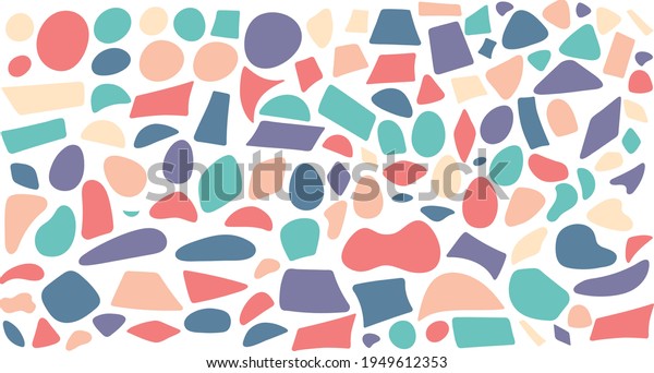 Abstract Shapes Coming Together Random Shape Stock Vector (Royalty Free ...