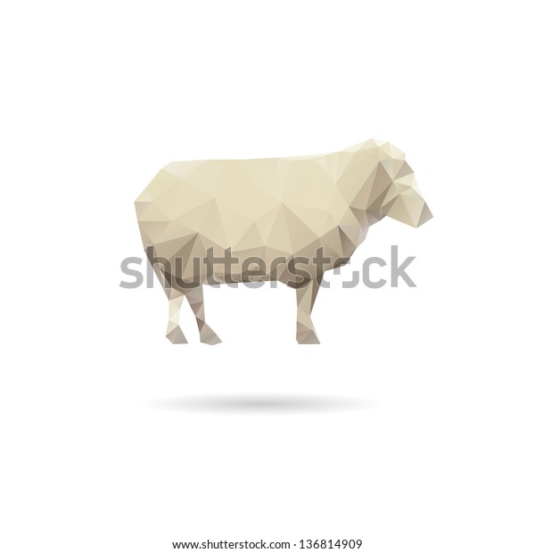 Abstract Sheep Isolated On White Backgrounds Stock Vector (Royalty Free ...