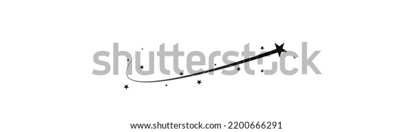 Abstract Shooting Star Falling Star Powerful Stock Vector (Royalty Free ...