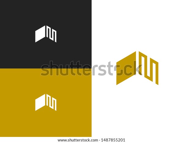 Abstract Sign Letter M Construction Company Stock Vector (Royalty Free ...