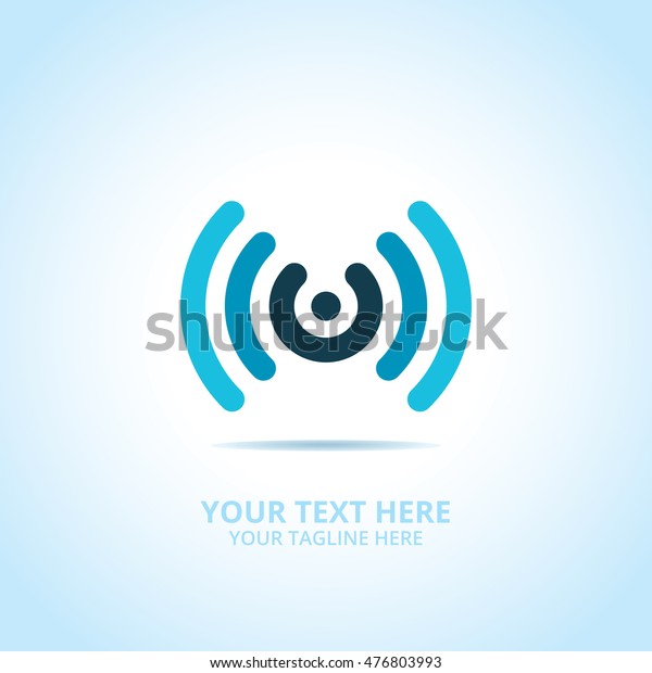 Abstract Signal Logo Design Concept Emblem: เวกเตอร์สต็อก (ปลอดค่า ...