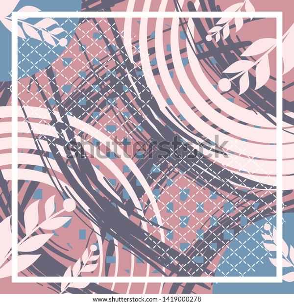 Abstract Silk Scarf Creative Hijab Design Stock Vector (Royalty Free ...