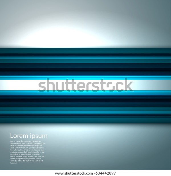 Abstract Silver Background Metallic Blue Banners Stock Vector (Royalty ...