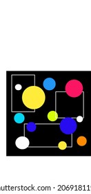 Abstract Simple Circle Wallpaper Attractive Colour Stock Vector ...