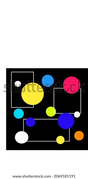 Abstract Simple Circle Wallpaper Attractive Colour Stock Vector ...