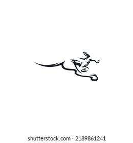 Abstract Simple Kangaroo Logo Design Stock Vector (Royalty Free ...