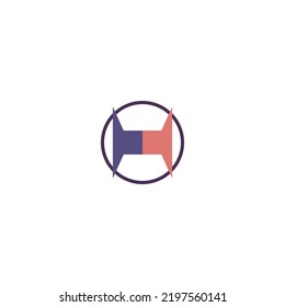 Abstract Simple Letter H Logo Design Stock Vector (Royalty Free ...