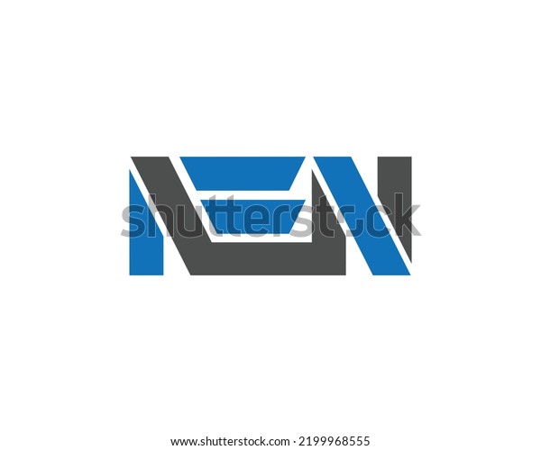 Abstract Simple Letter Nen Logo Design Stock Vector (Royalty Free ...