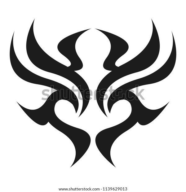 Abstract simple tribal sign. Graphic tattoo design.
